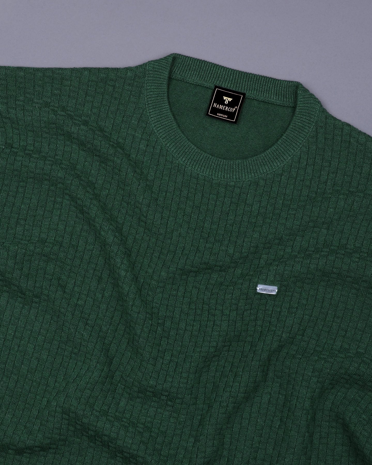 Infinite Fern Green Knitted Cotton T-Shirt – hamercopglobal