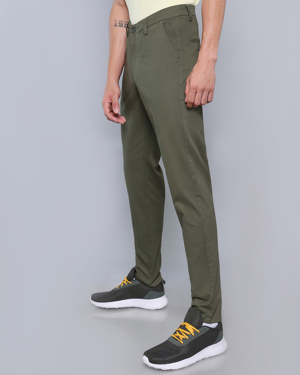 Dark Olive Green Stretch Cotton Chinos – hamercopglobal